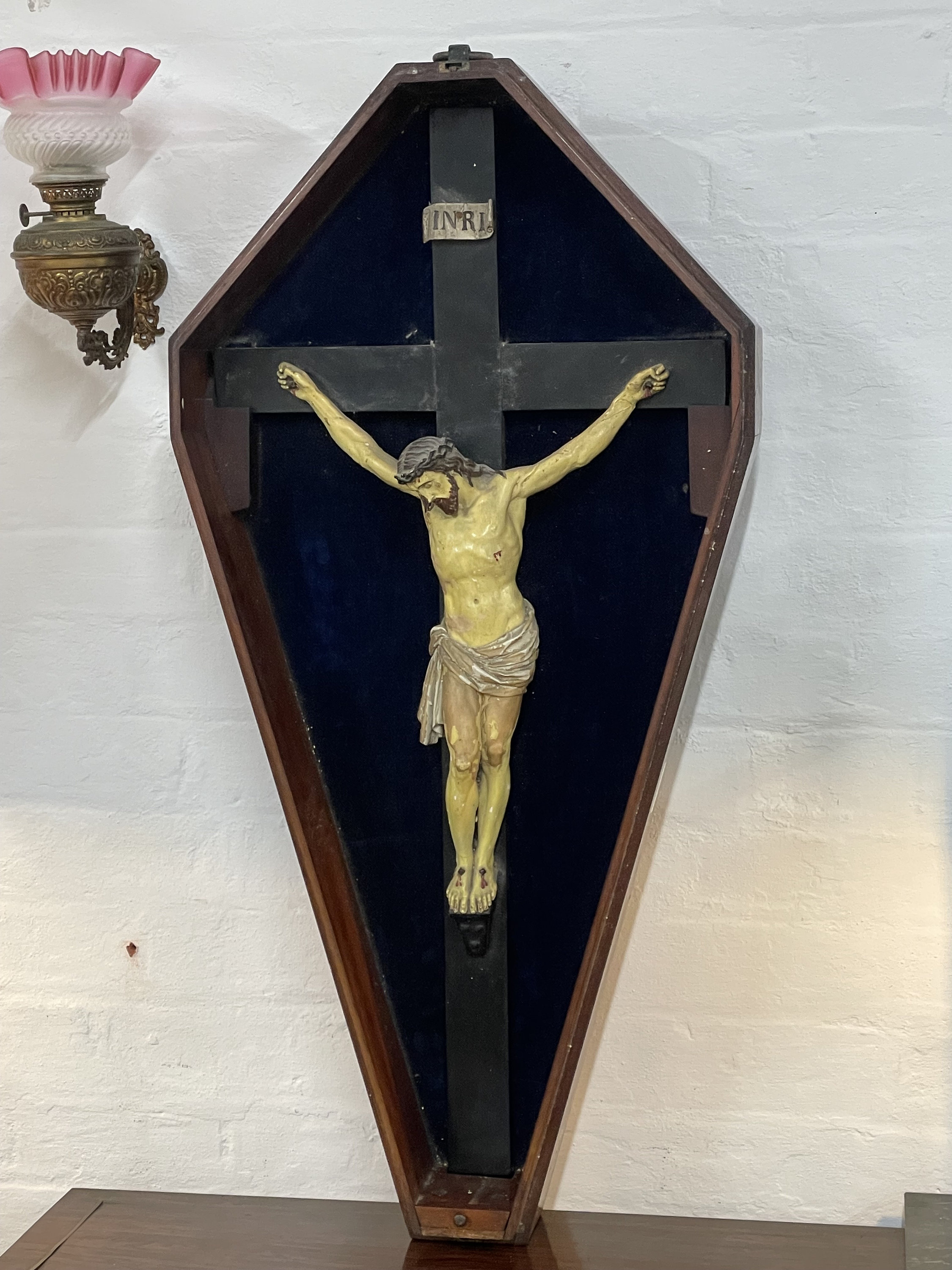 Altar Crucifix | 1700s Antique Wooden Church Cross | 18th Century With ...