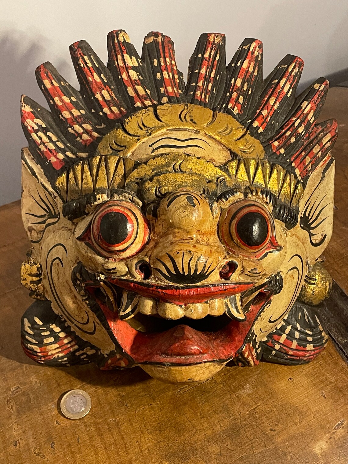 Antique Paper Mache Made Barong Rakshasa Raksassa Hinduism Wall Plaque ...