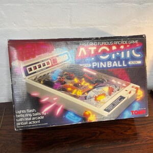 Vintage Tomy Atomic Arcade Pinball Game 1979 Boxed working - Etsy