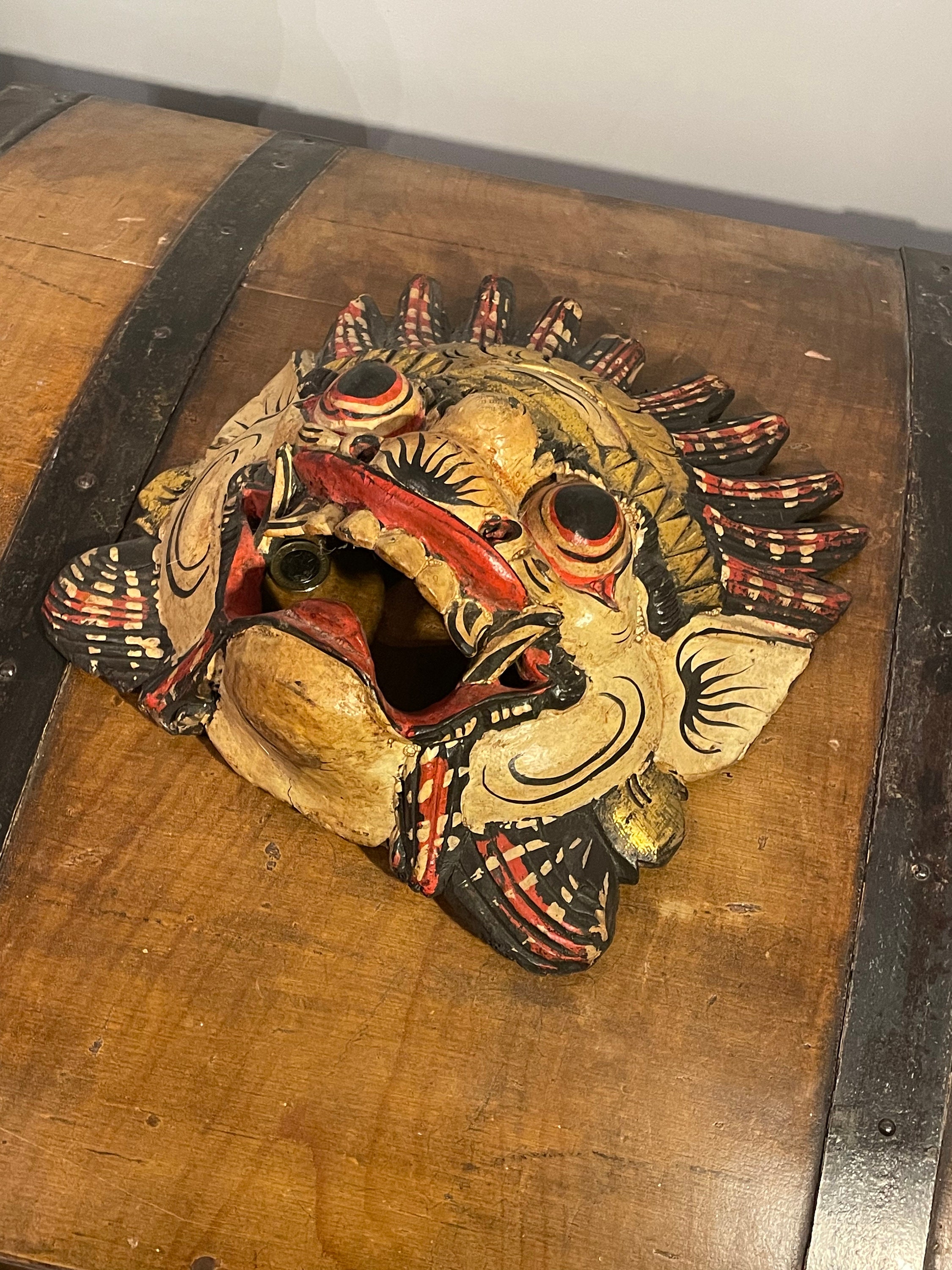 Antique Paper Mache Made Barong Rakshasa Raksassa Hinduism Wall Plaque ...