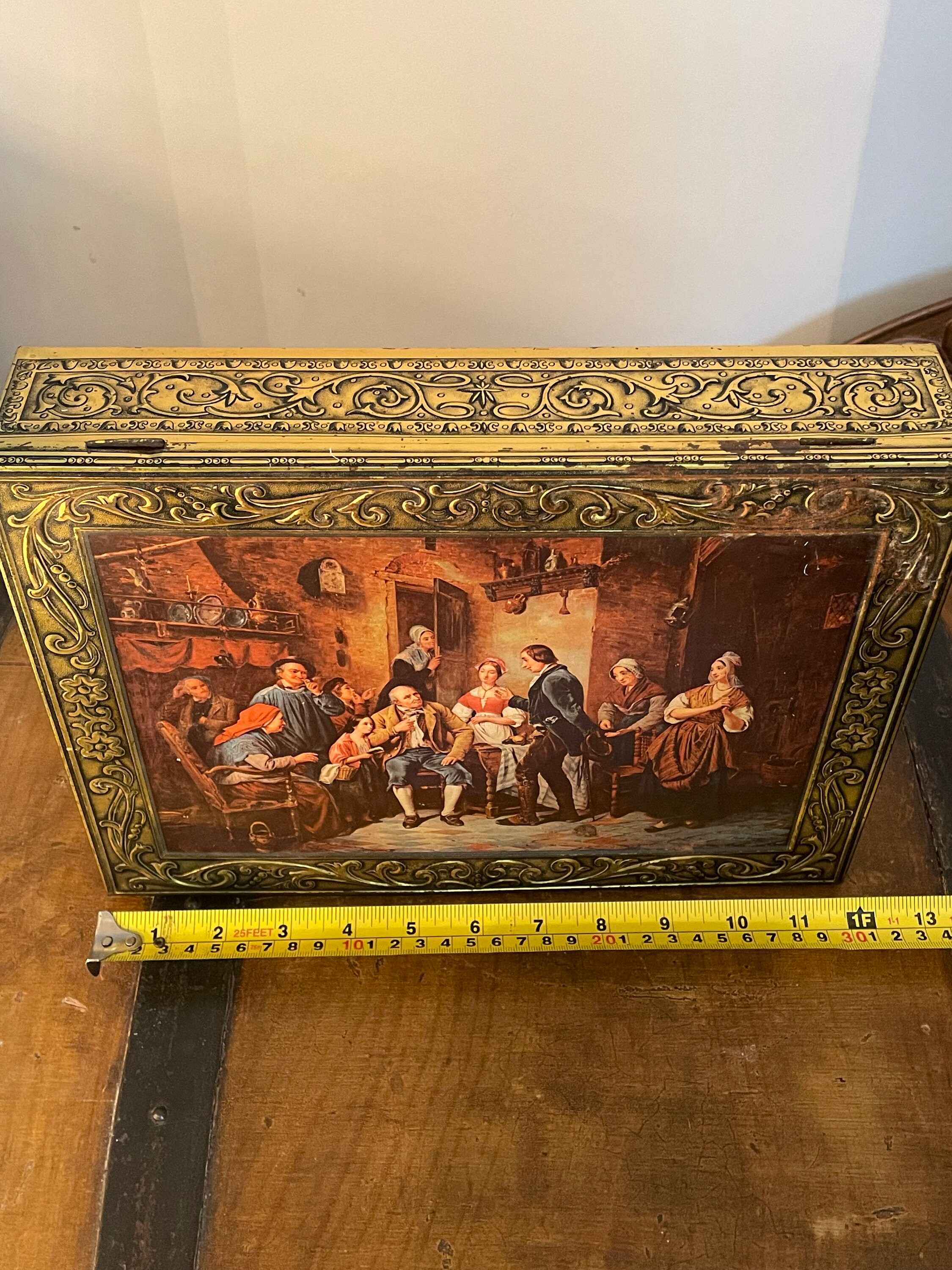 Vintage Storage Tin Box, Cookie Biscuits Box, Jan Steen, Made in West ...