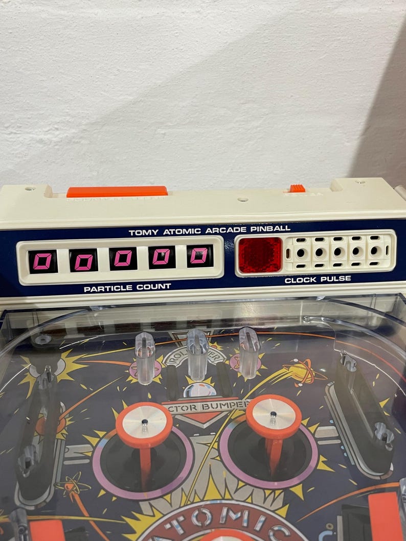 Vintage Tomy Atomic Arcade Pinball Game 1979 Boxed working - Etsy