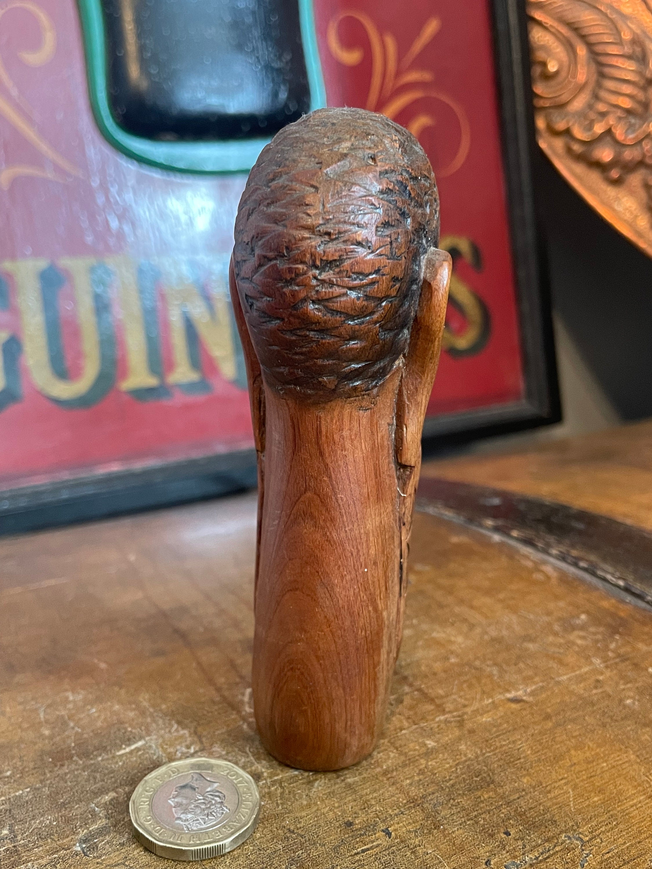 Vintage African Long Neck Bust Tribal Hand Carved Wooden Statue Figure ...