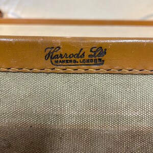 Antique Harrods London Pukka Luggage Travel Trunk Storage Case Original ...