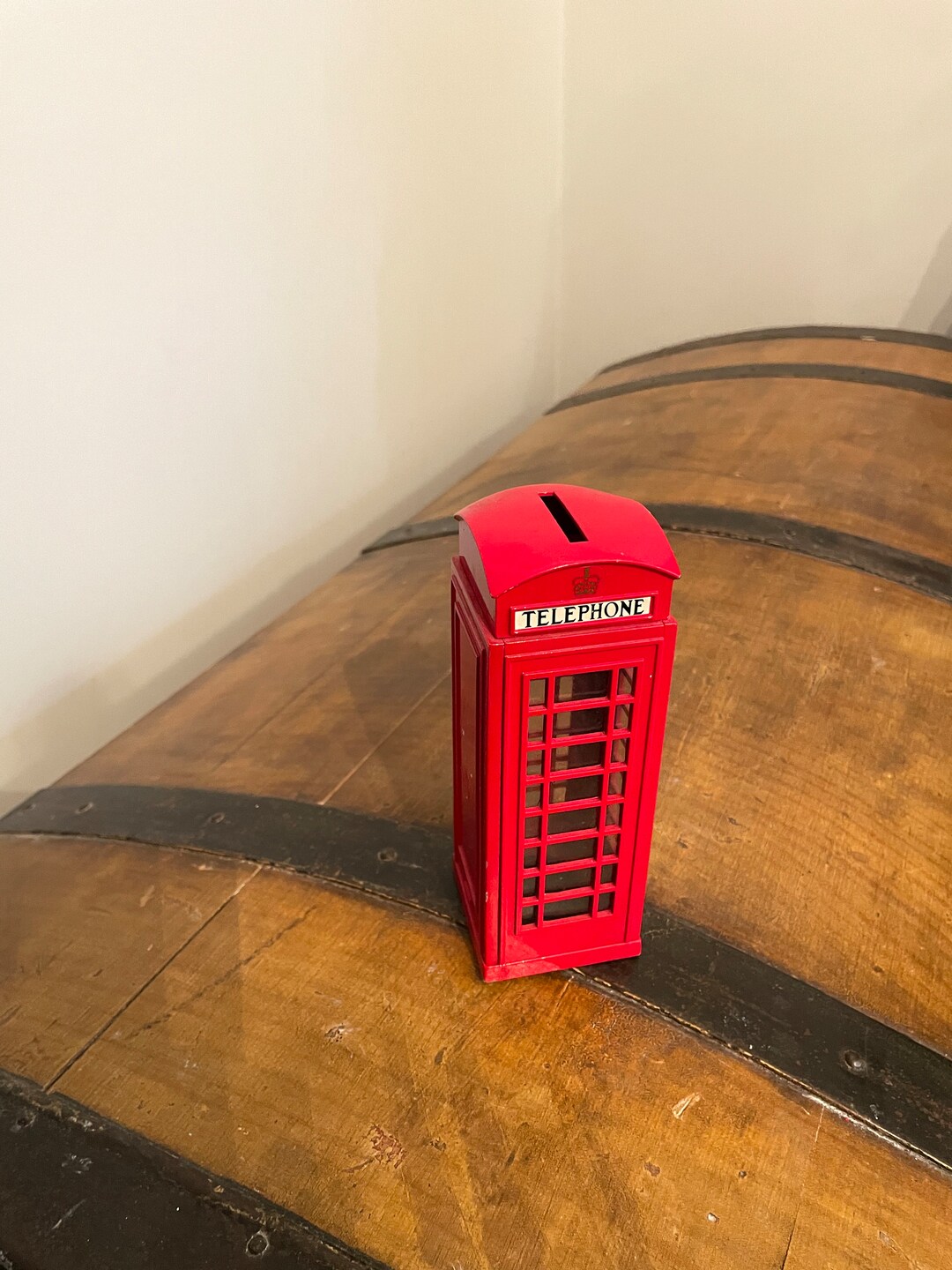 Vintage Die Cast Metal Red Telephone Money Box Etsy - Etsy