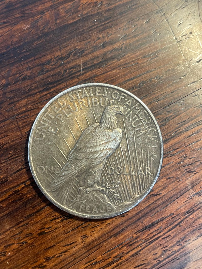 Rare 1924 Peace Silver Dollar Coin - Etsy