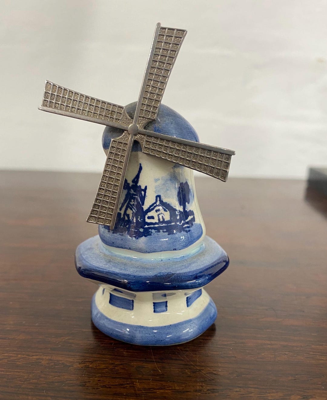 Miniture Spinning Windmill Vintage Delft Blue and White Pottery - Etsy