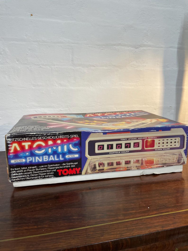 Vintage Tomy Atomic Arcade Pinball Game 1979 Boxed working - Etsy