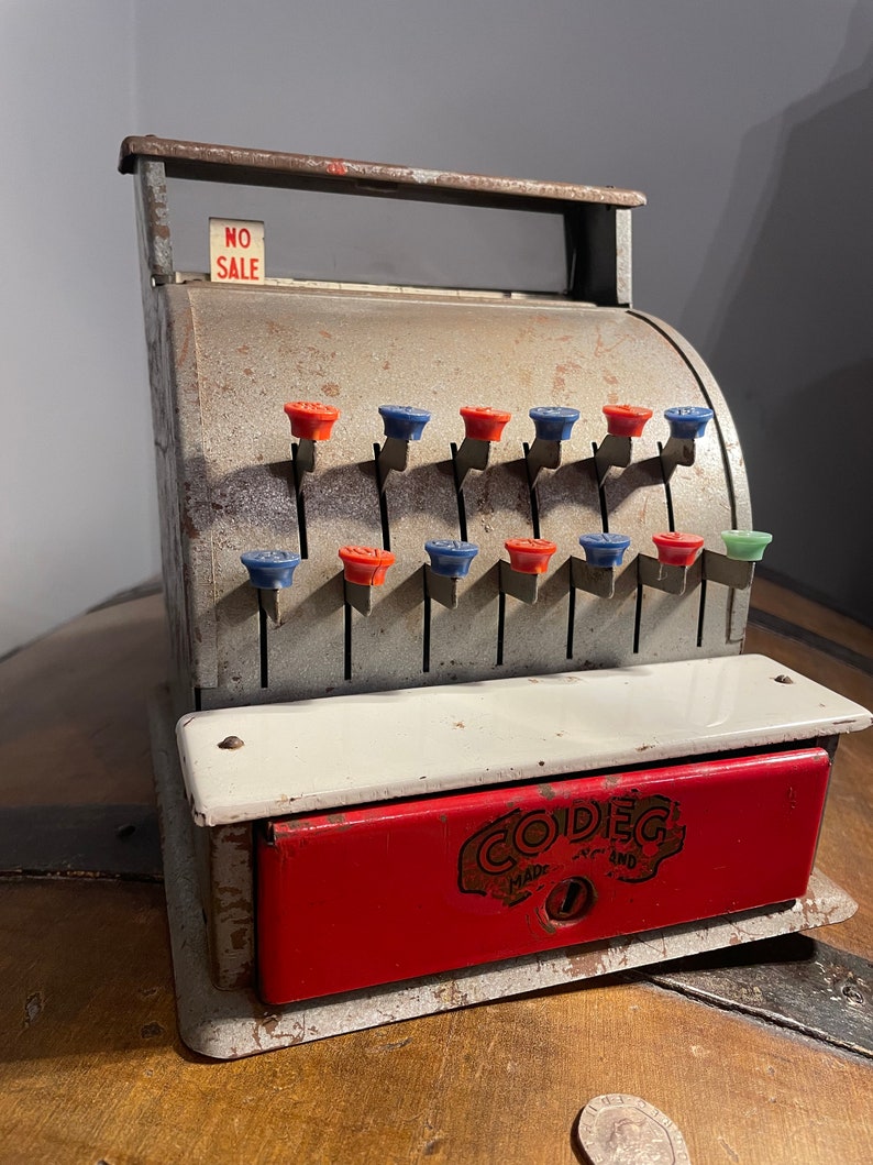 Vintage Children's Codeg Cash Register 1950s - Etsy