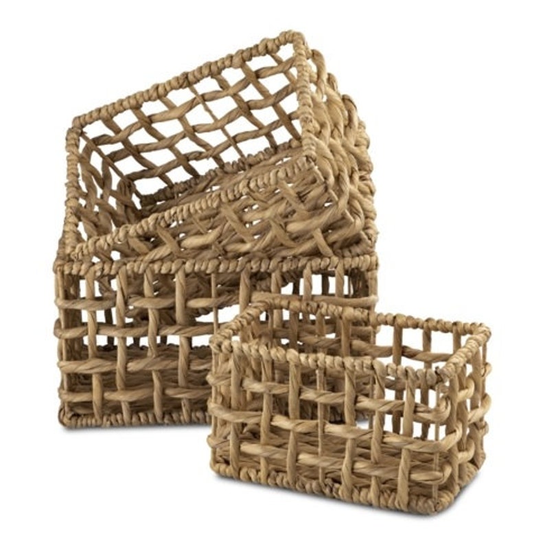 Storage Basket Open Weave hyacinth, Pantry Basket, Hamper Basket ...