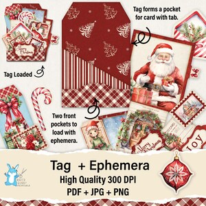 Loaded Tag, Pocket Tags, Christmas, Red + Classic, Paper Craft ...
