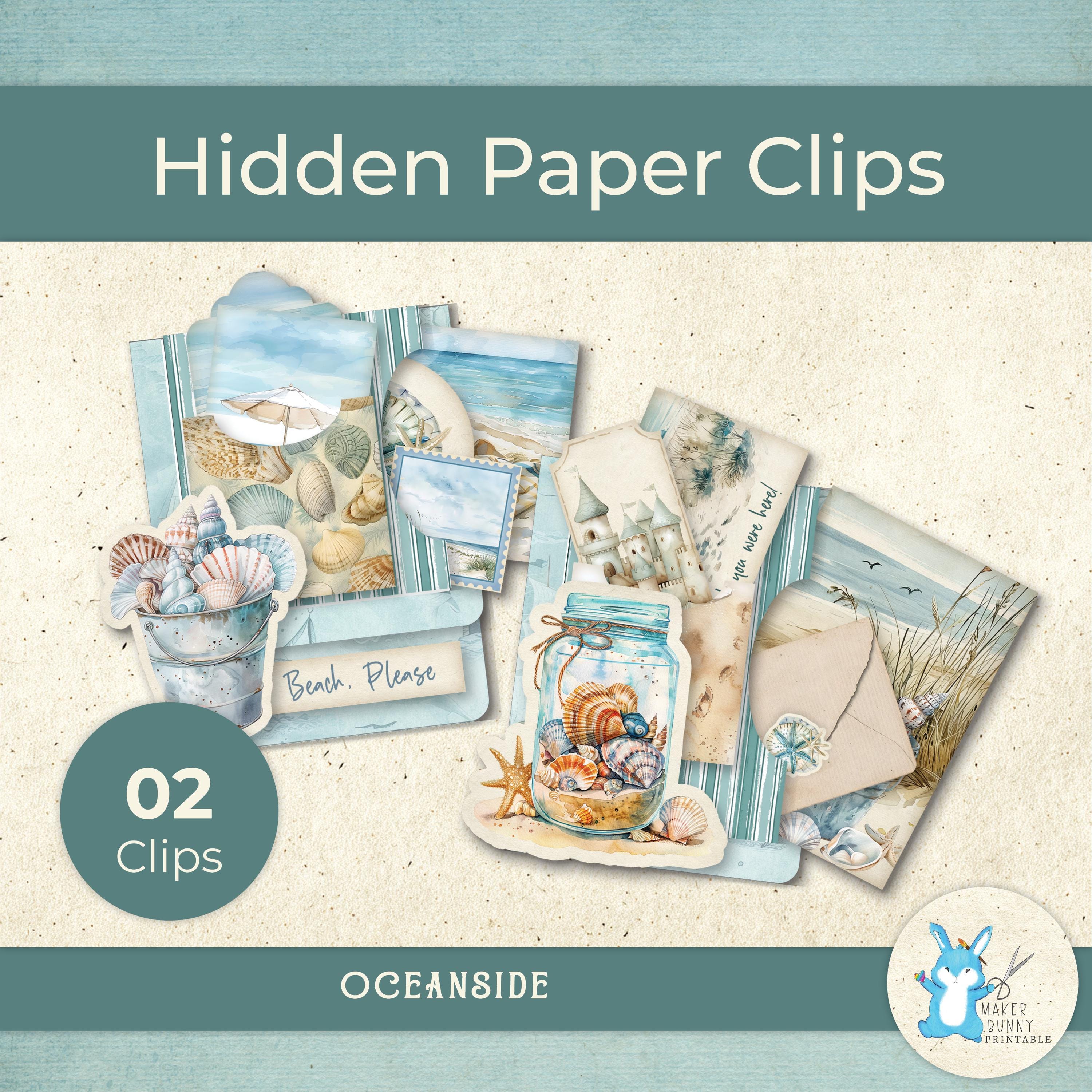 Hidden Paper Clip, Oceanside, Bookmark Paper Craft Printable, Easy Kit ...
