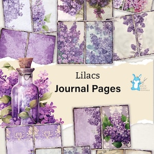Lilac Junk Journal Pages, Flowers + Floral + Garden, Journaling, Paper ...