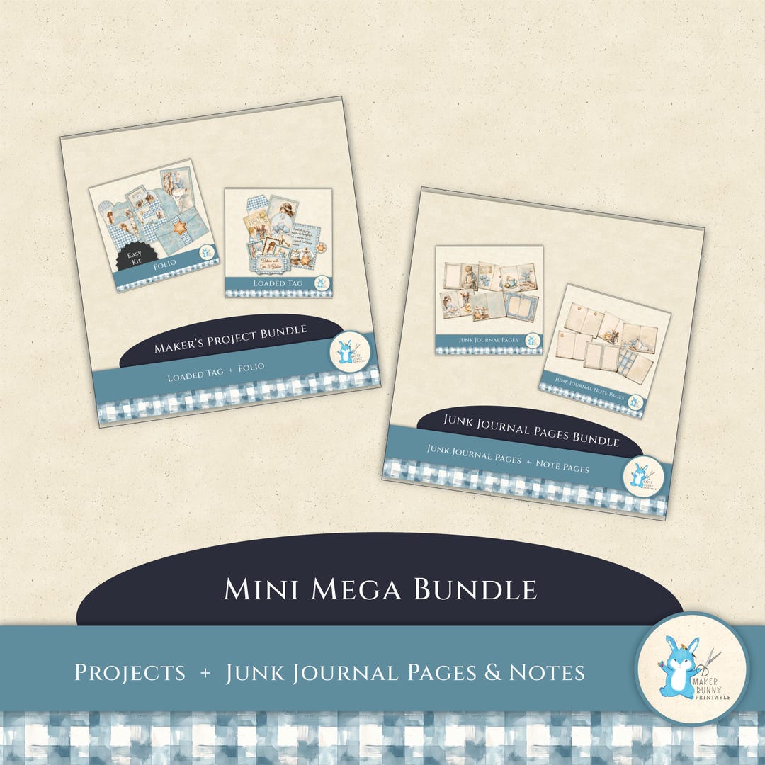 Mini Mega Bundle | Junk Journal Kit Projects, Pages and Note Pages ...