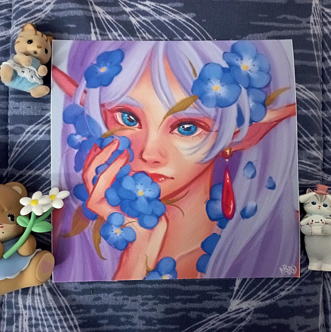 Frieren Print, Elf Anime Print Fanart - Etsy
