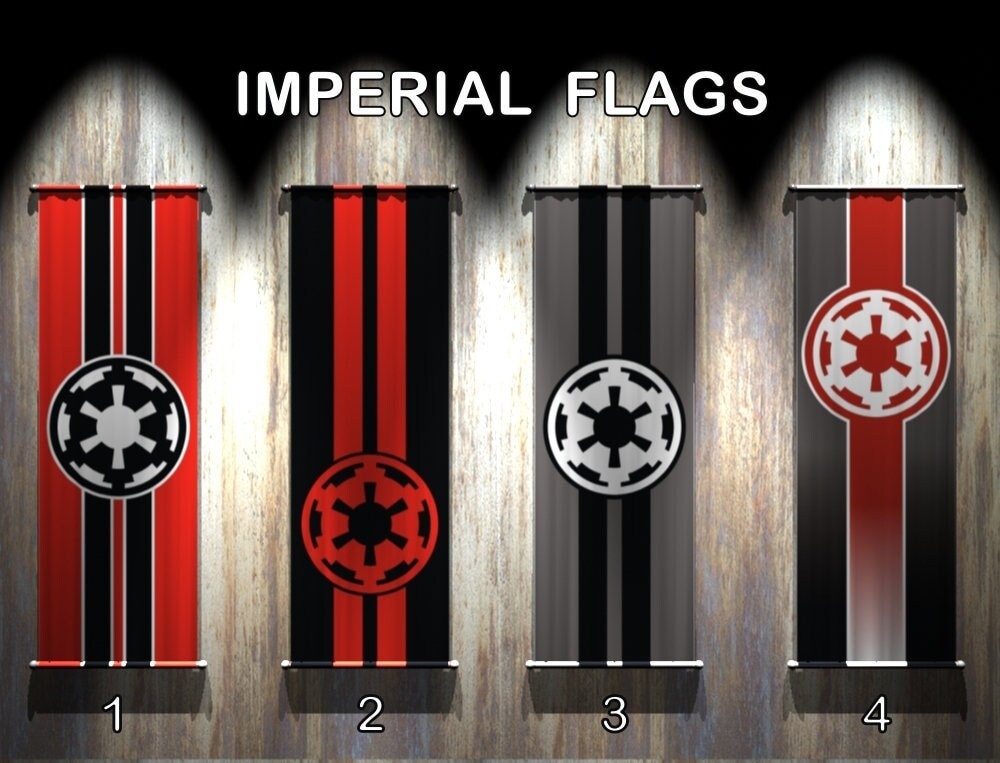 Banderas de Star Wars con el símbolo del Imperio Galáctico / - Etsy México