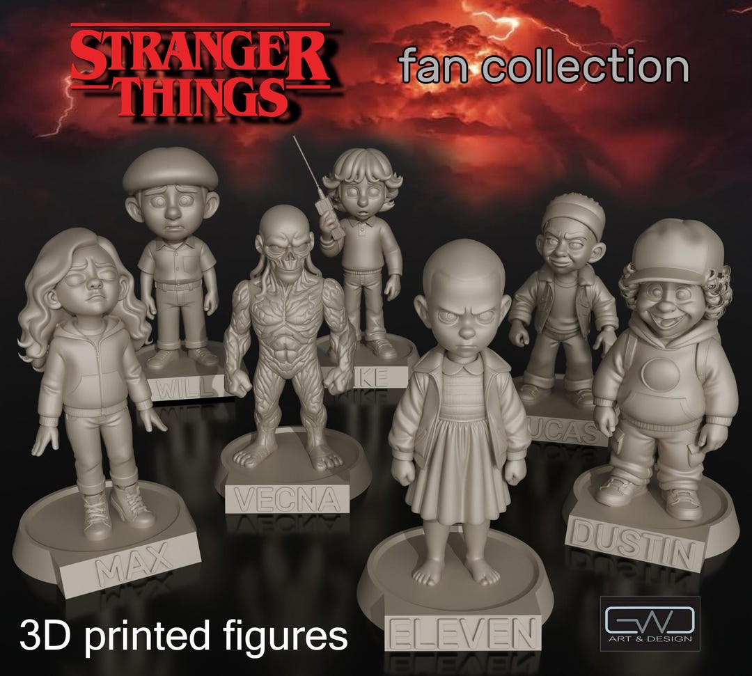 Stranger Things STL Files – 7 Cute, Fan Figure Sets | 3D Printable ...