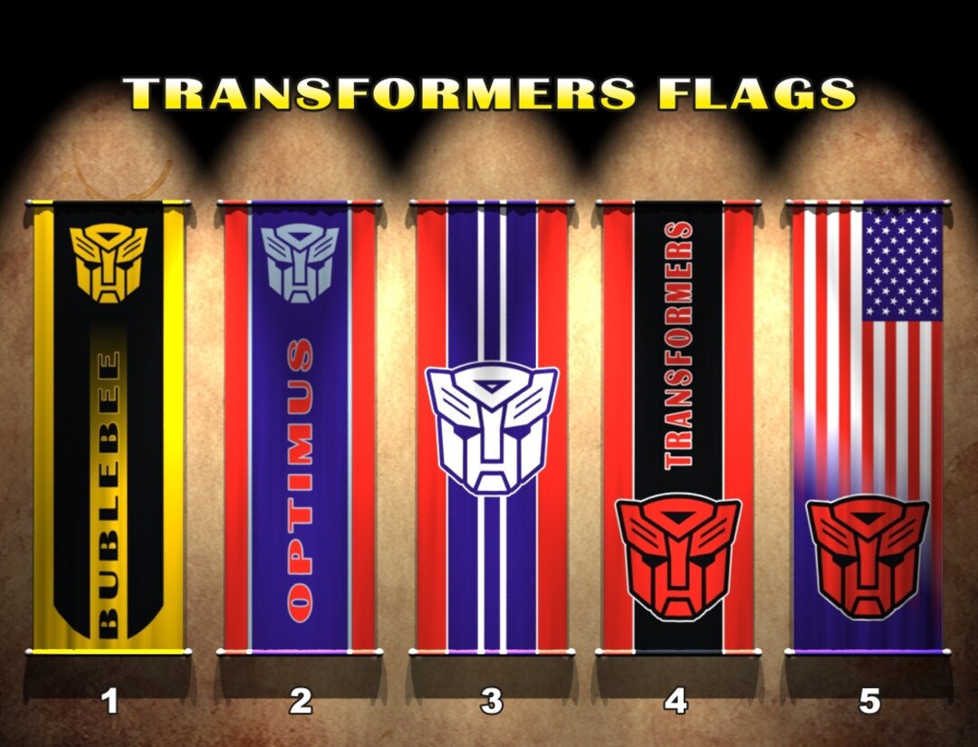 Flags With Transformers Logo/ Four Patterns and Three Sizes Available ...
