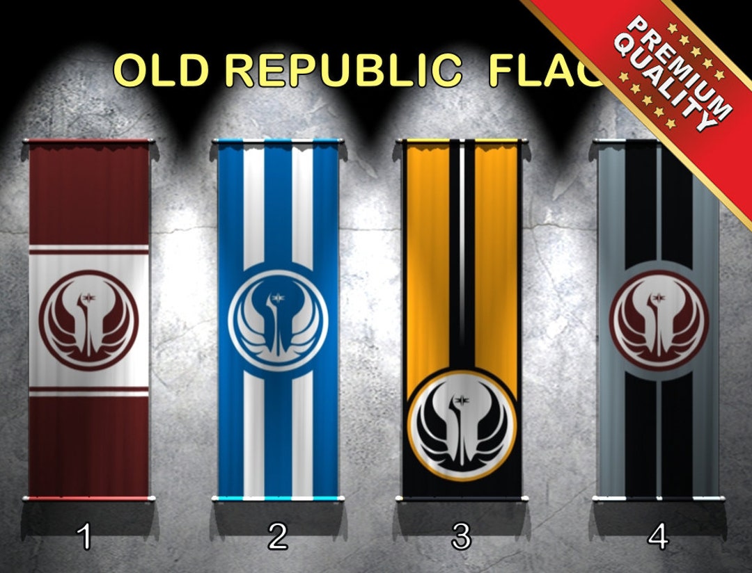 PREMIUM Star Wars Flags With Old Republic Symbol / 4 Patterns and 3 ...