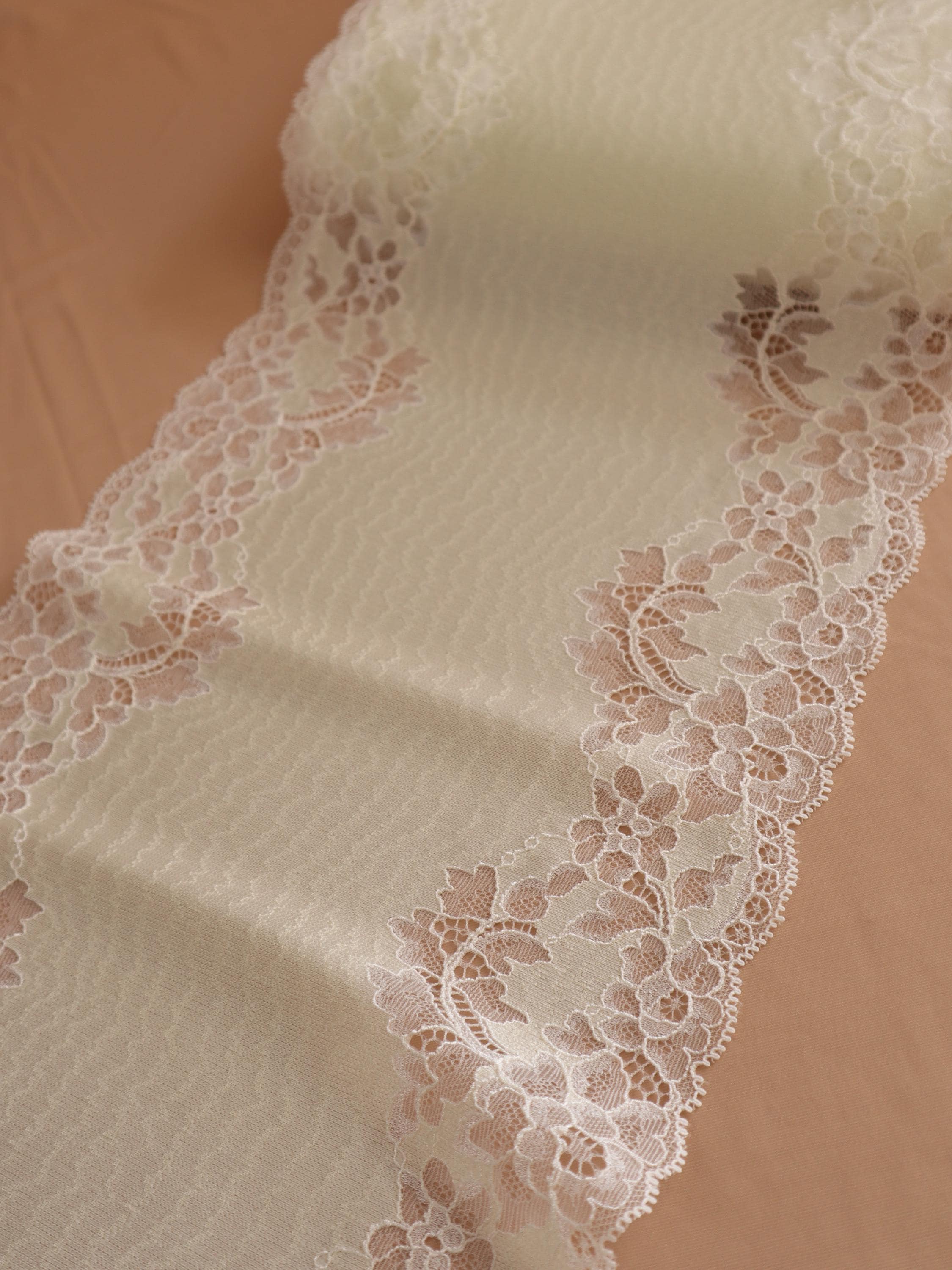 Antique White Stretch Lace Trim for Sewing Lingerie, Elastic Lace ...