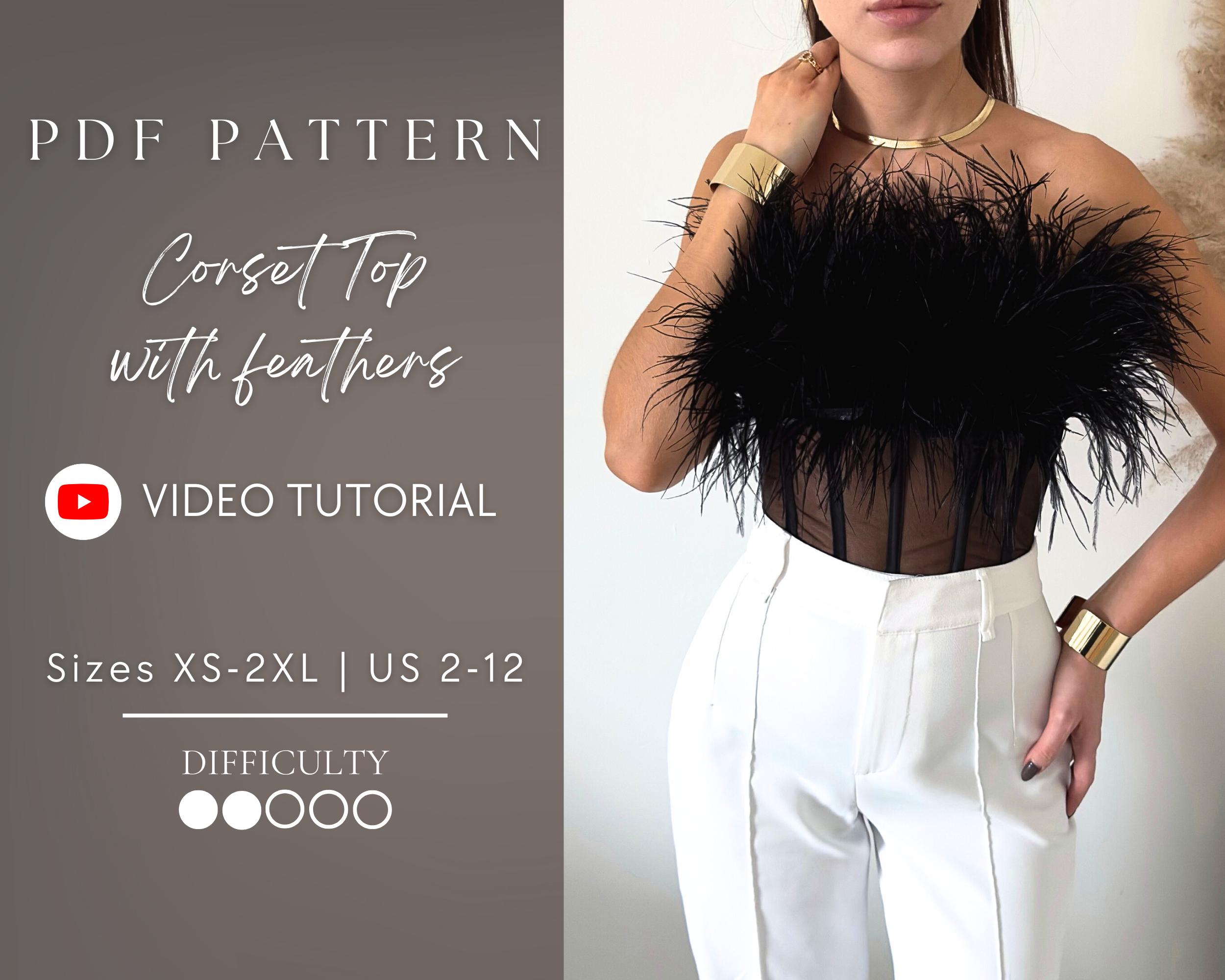 Corset Top Feather