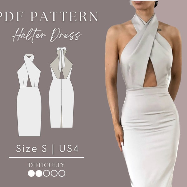 Halter Dress Pattern - Etsy