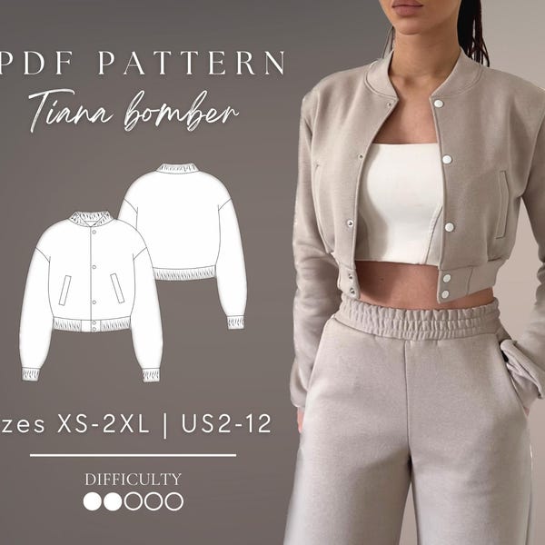 Varsity Jacket Pattern - Etsy