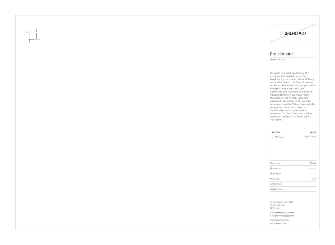 Vectorworks Template File / Plan Header - Etsy