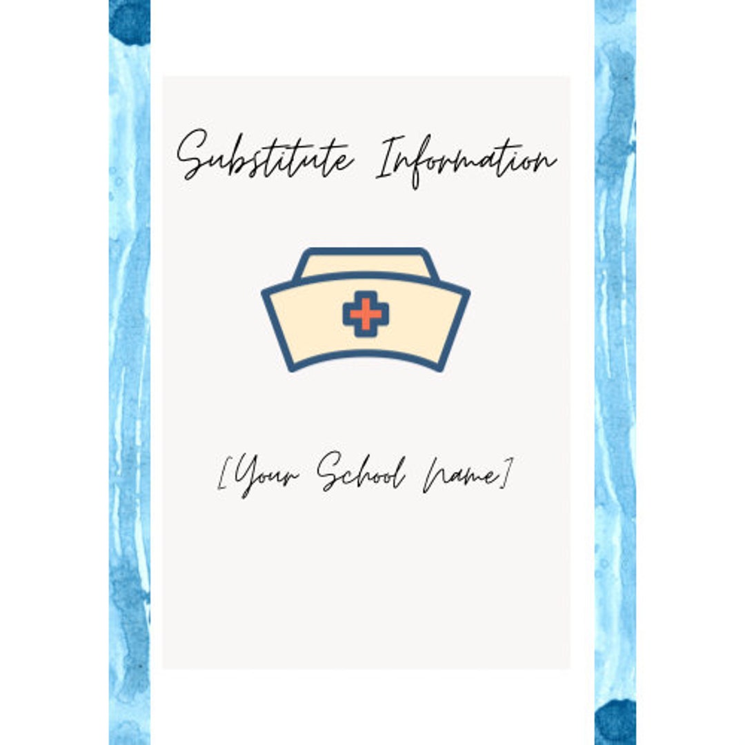 Canva Template for Sub Nurse- Design 2 - Etsy