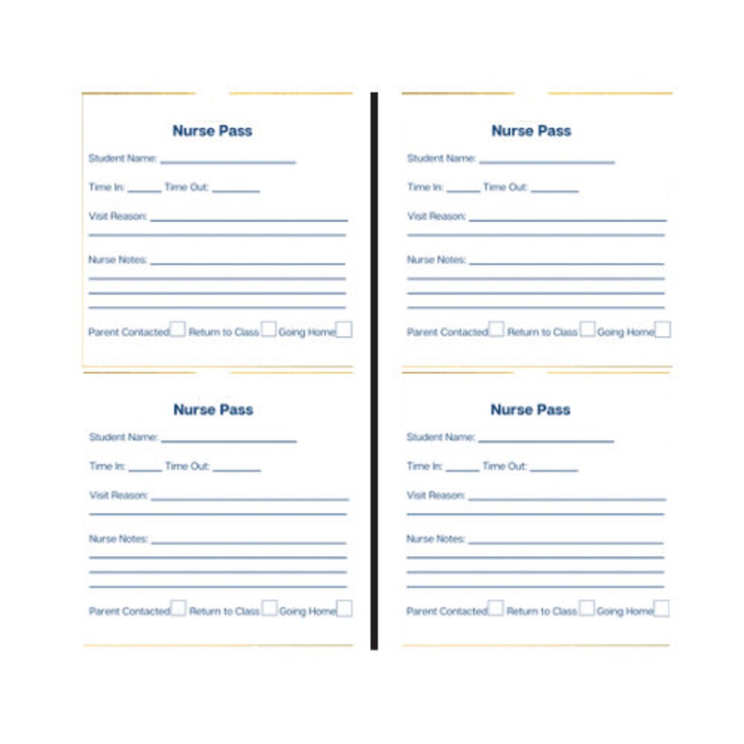 Canva Template for School Nurse Hall Pass - Etsy UK