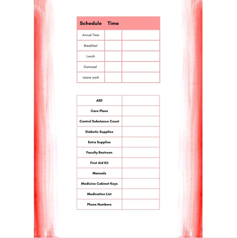 Canva Template for Sub Nurse- Design 2 - Etsy