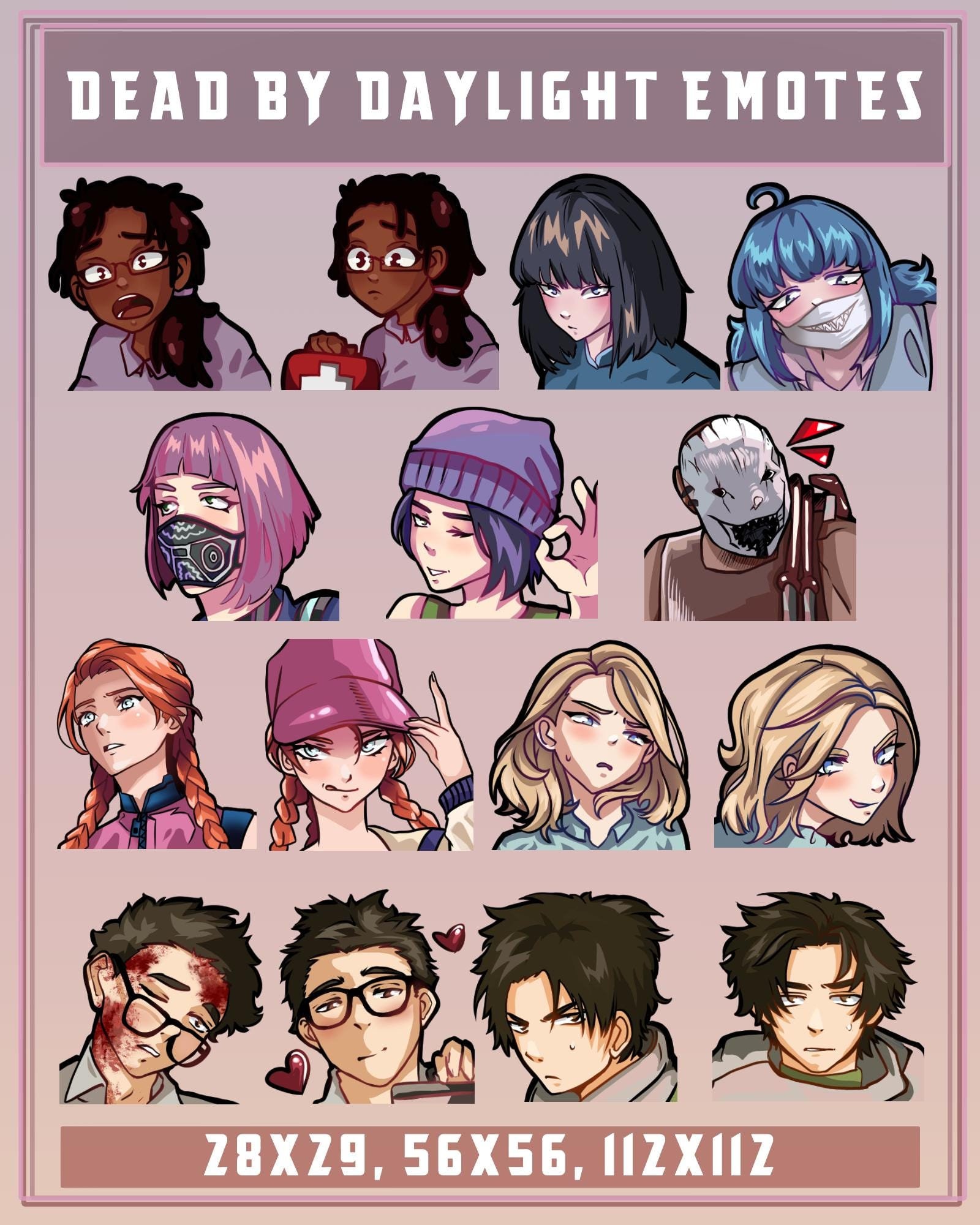 Dead by Daylight Emotes/ Dbd Emoji/ Claudette Dead by Daylight/ Meg ...