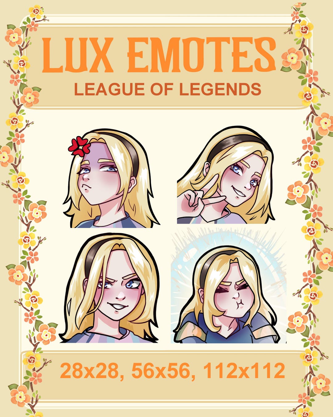 Lux Emotes/league of Legends Emotes/lux - Etsy