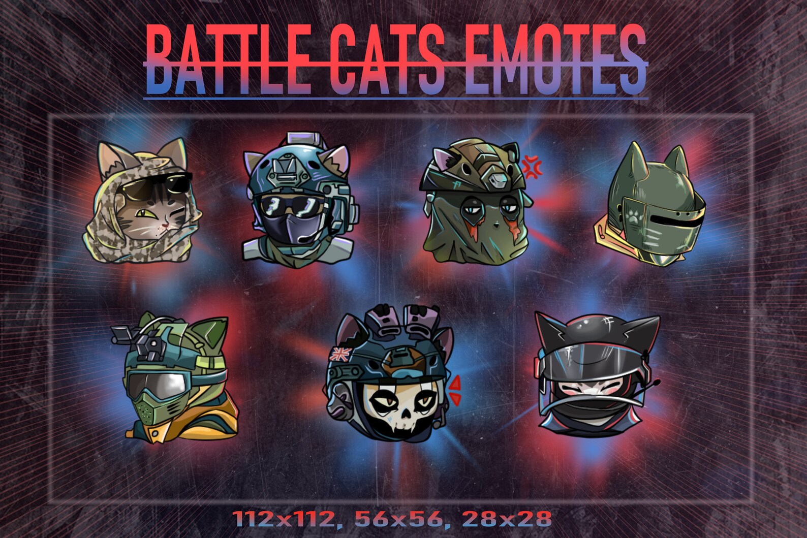 Cat Emotes/ Cat War Emotes/ Cat Battle Emotes/ Cat COD/ Cat - Etsy