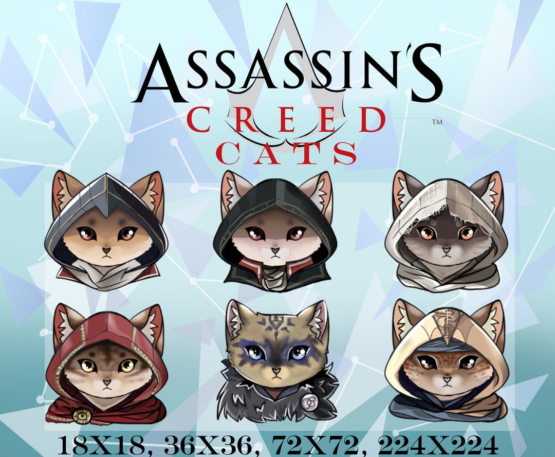 Assassin's Creed Cats Badges/ 6 Tiers/ Assassin's Creed Badges/ Cats ...