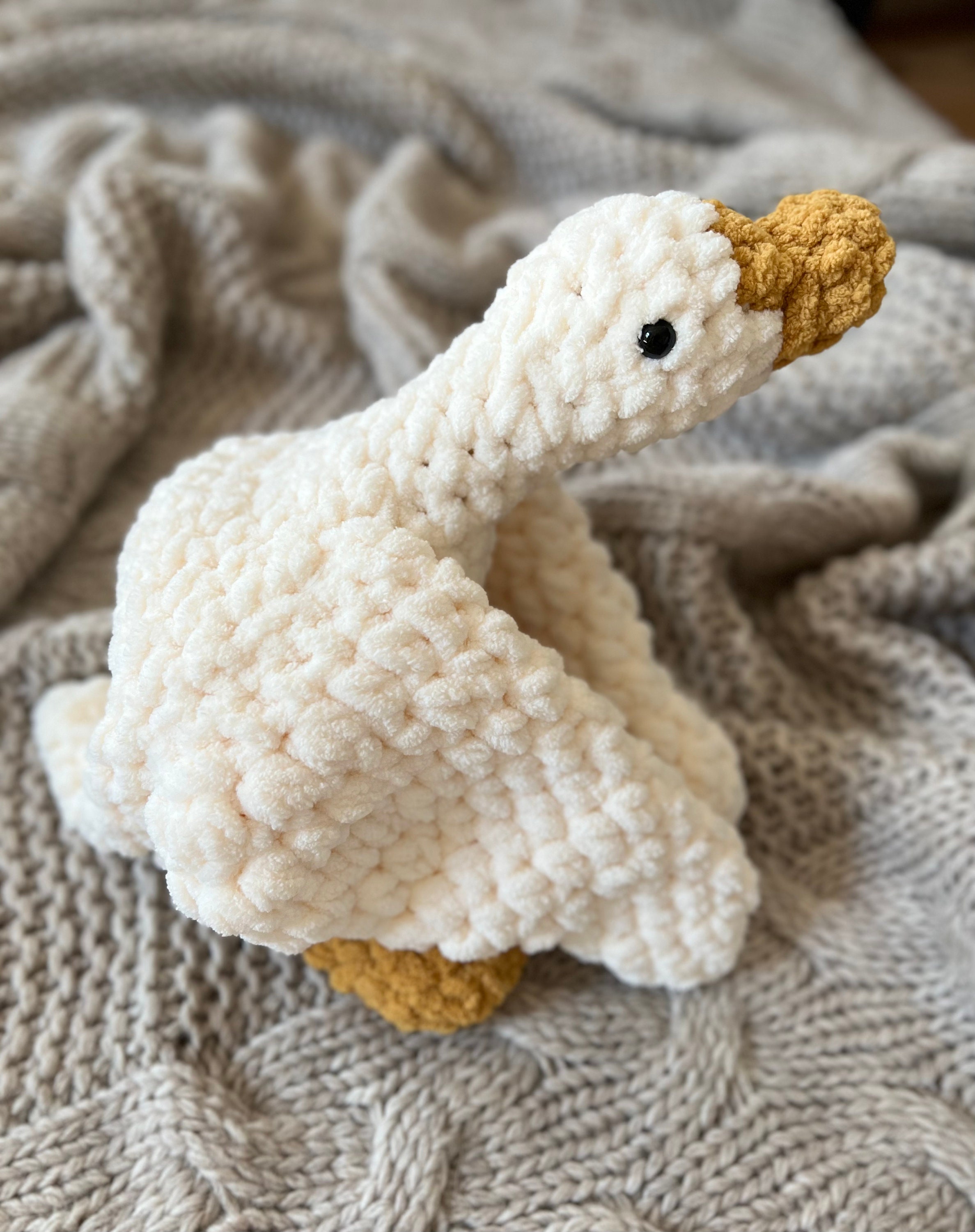 Crochet Goose Snuggler for Baby Goose Snuggler Crocheted Crochet Goose ...