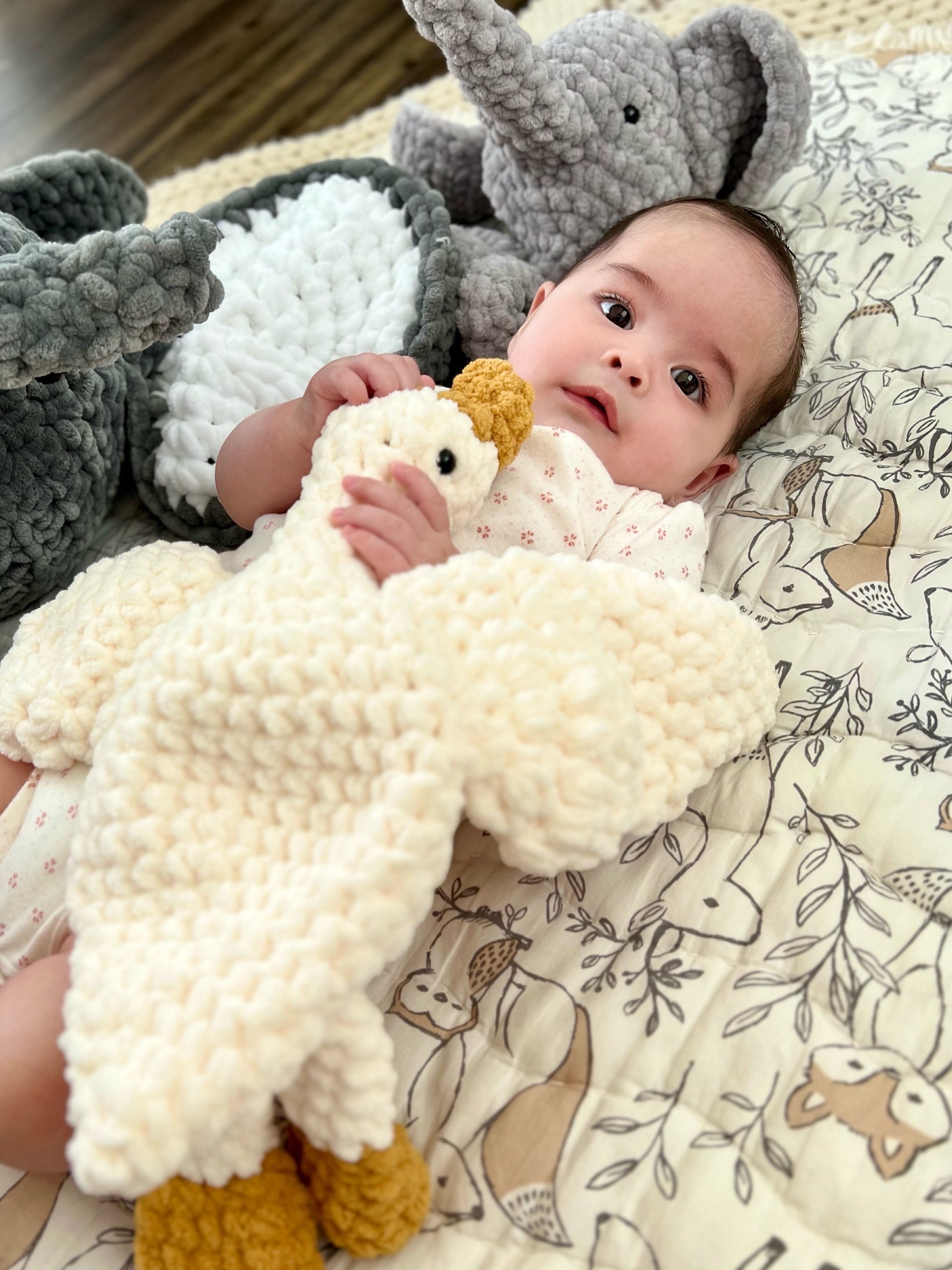 Crochet Goose Snuggler for Baby Goose Snuggler Crocheted Crochet Goose ...
