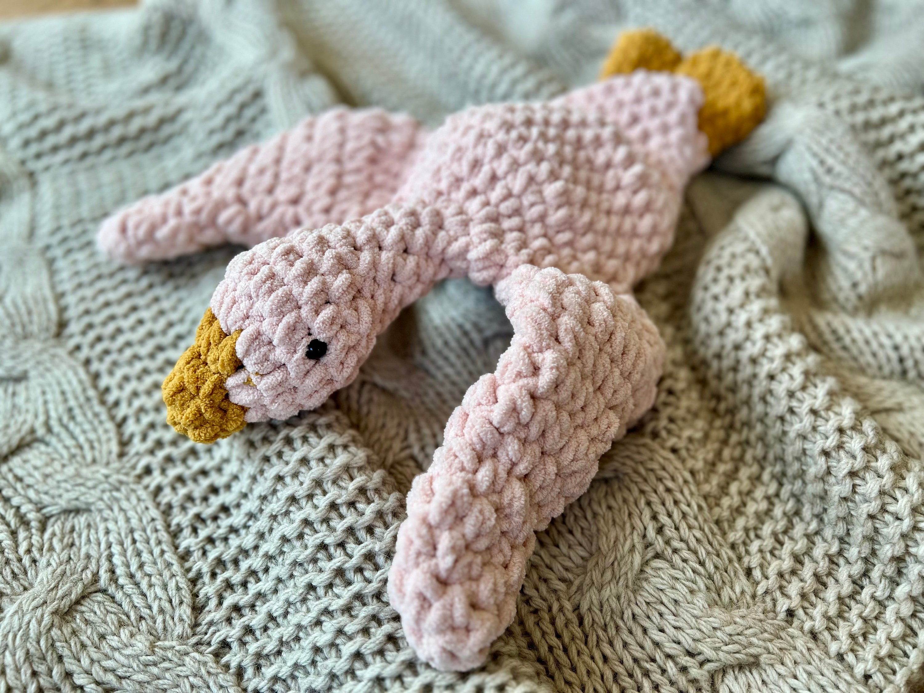Crochet Goose Snuggler for Baby Goose Snuggler Crocheted Crochet Goose ...