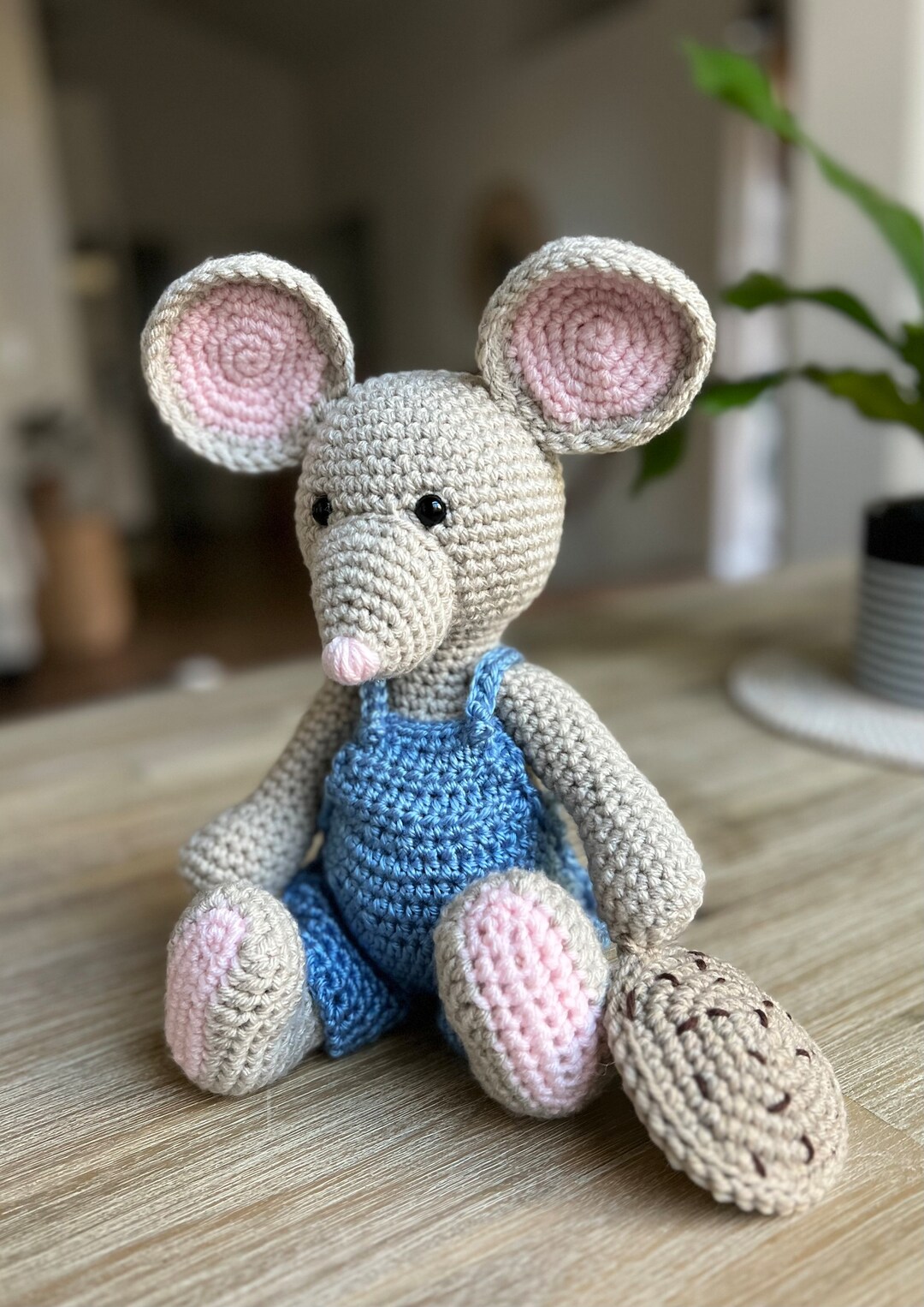Soft Crocheted Plush Toy Mouse With A Cookie, If You Give A Mouse A ...
