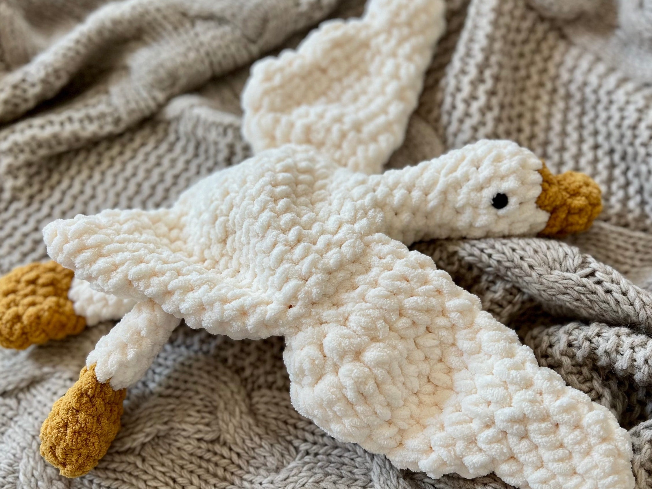 Crochet Goose Snuggler for Baby Goose Snuggler Crocheted Crochet Goose ...