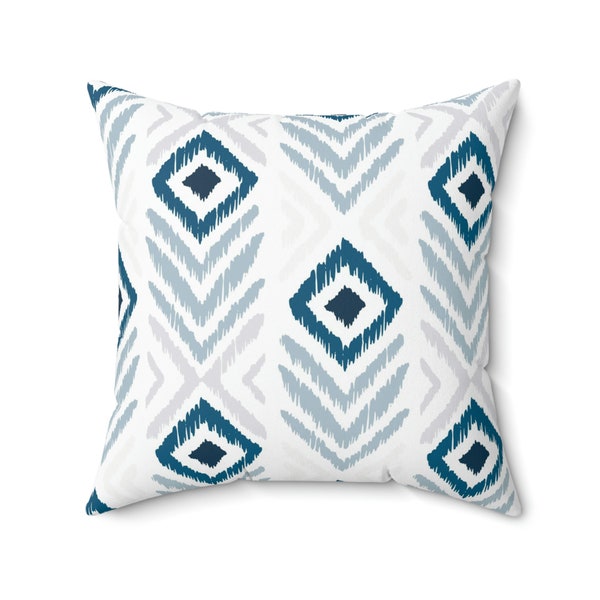Blue Boho Pillow - Etsy