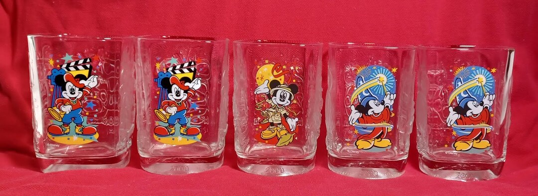 Vintage Disney World Glass Cups - Etsy