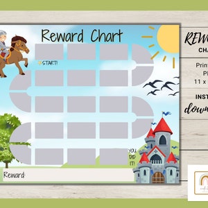 Printable Knight Reward Chart | Instant PDF Download - Etsy
