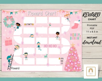 Gingerbread Man Reward Chart Printable Christmas Reward - Etsy