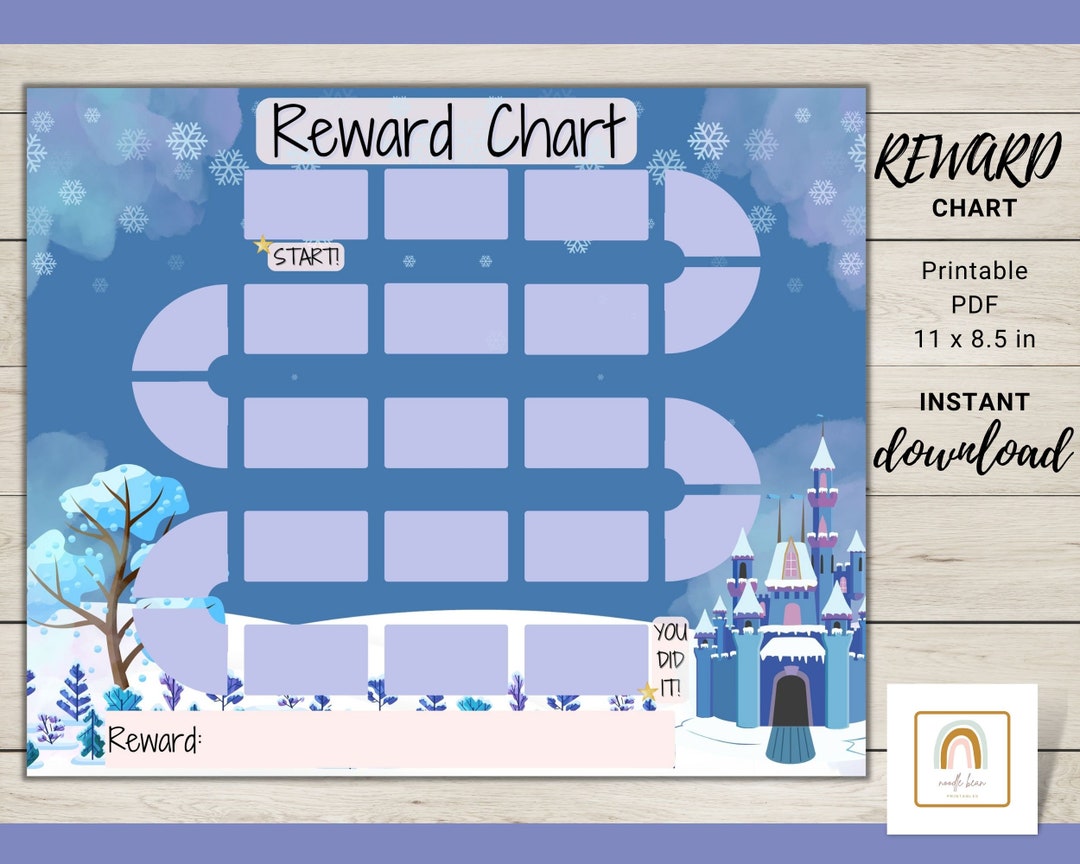 Printable Snow Castle Reward Chart for Kids | Instant PDF Download - Etsy