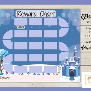 Printable Snow Castle Reward Chart for Kids | Instant PDF Download - Etsy