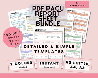Pacu Nurse Report - Etsy