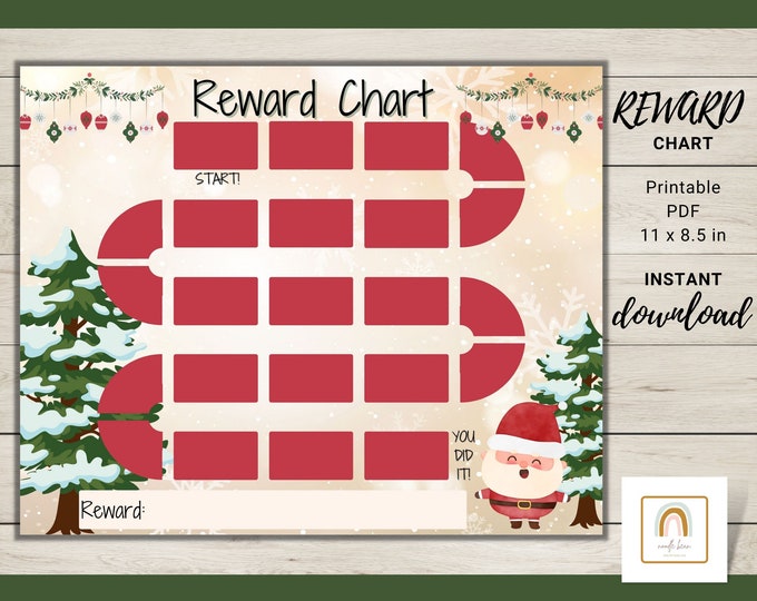 Printable Santa Reward Chart: Holiday Behavior Tracker (PDF) - Etsy Canada