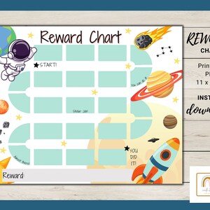 Printable Astronaut Reward Chart for Kids PDF Instant - Etsy