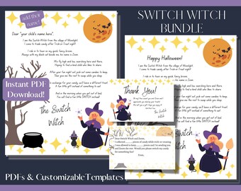 Switch Witch Letter and Candy Count Swap Card, Editable Template ...